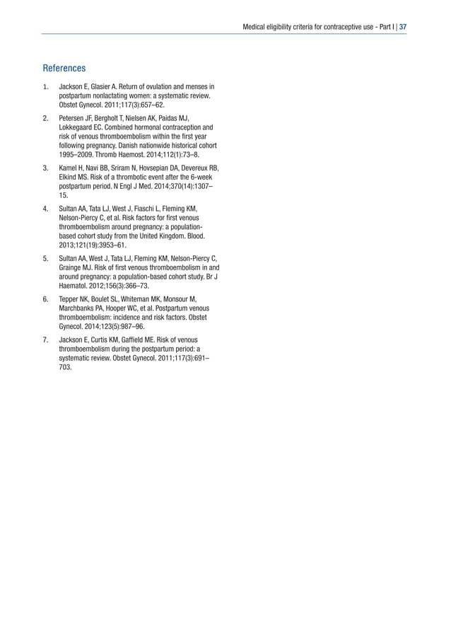 Medical eligibility criteria for contraceptive | PDF | Birth Control ...