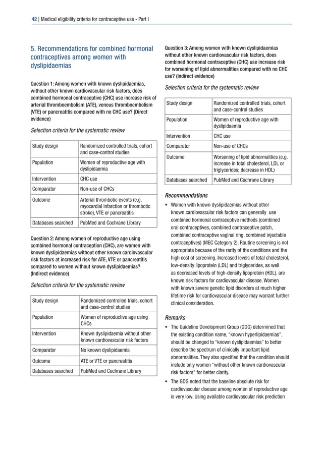 Medical eligibility criteria for contraceptive | PDF | Birth Control ...