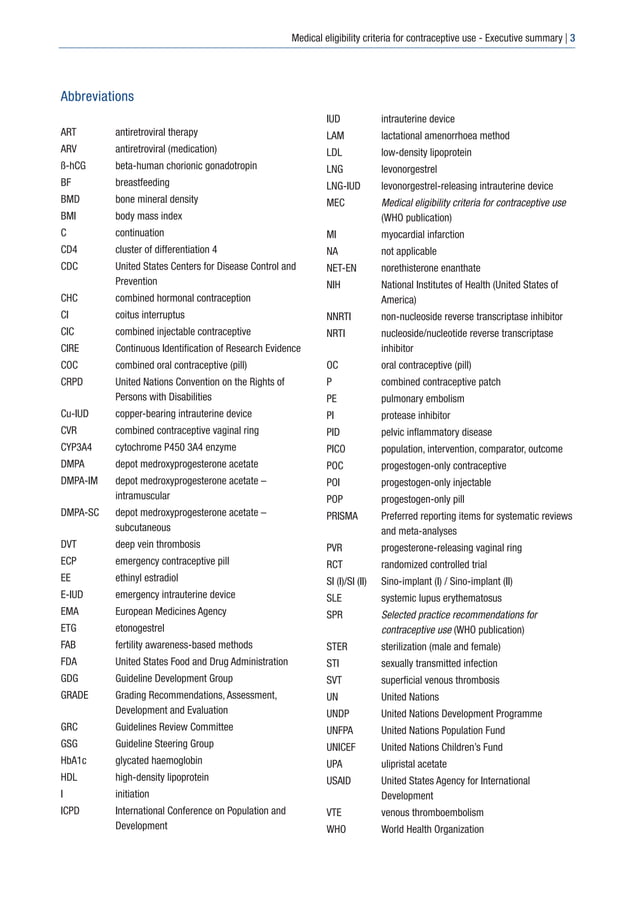 Medical eligibility criteria for contraceptive | PDF | Birth Control ...
