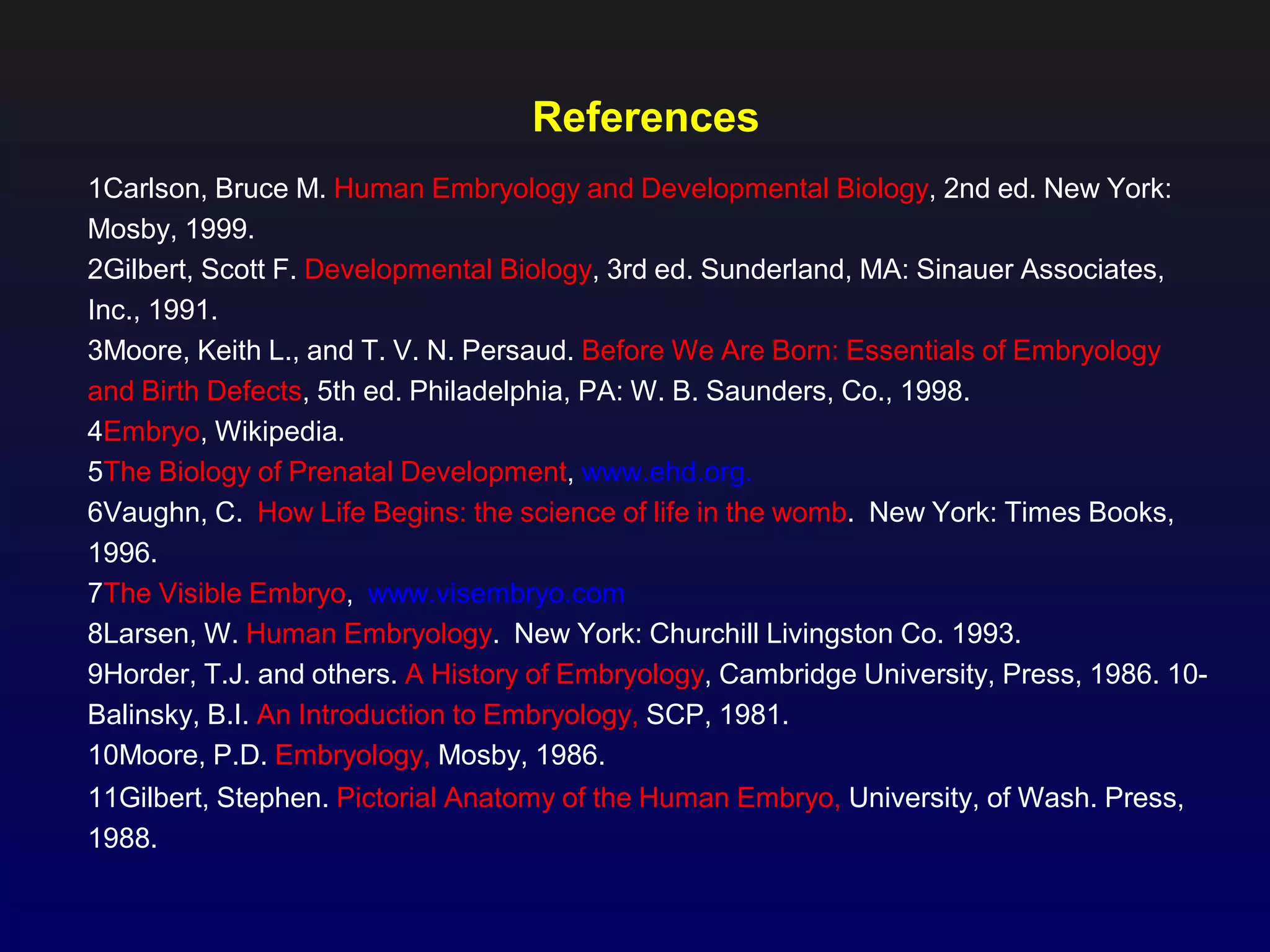 Medical embryology | PPT