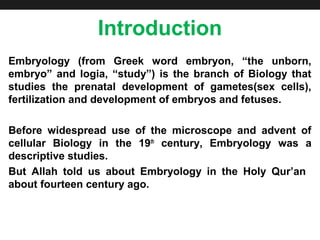 Medical embryology | PPT