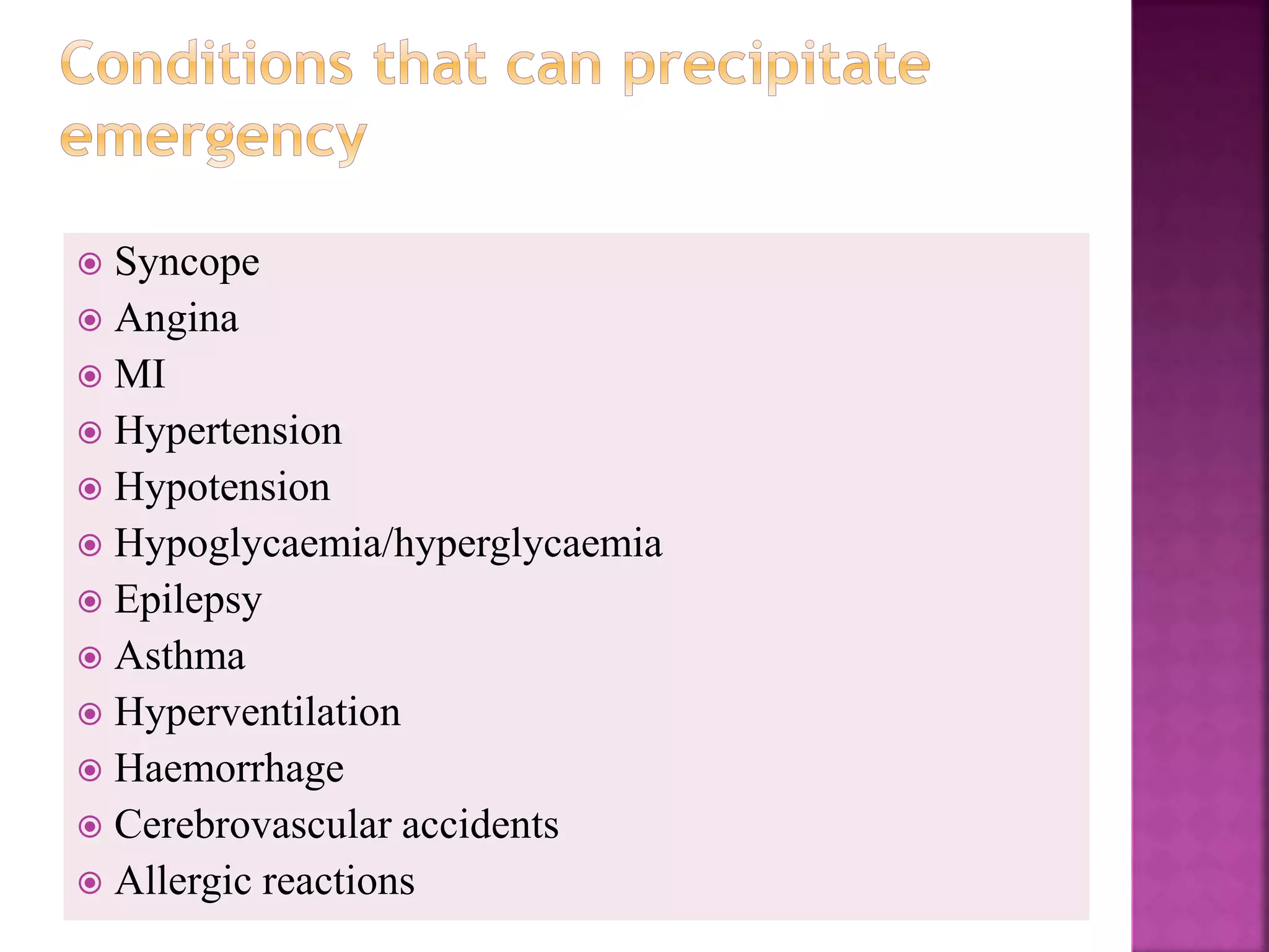 Medical emergencies | PPTX