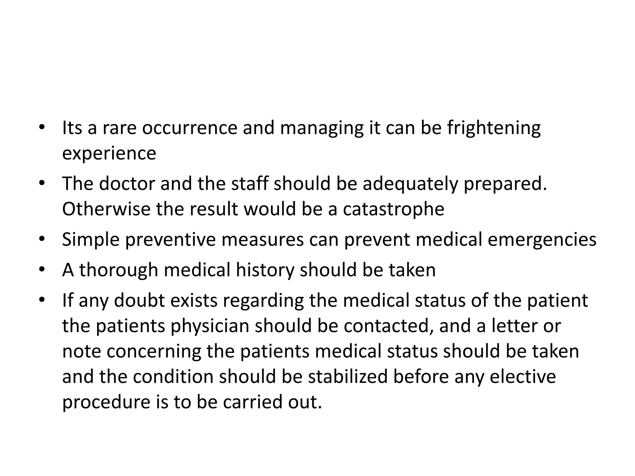 Medical emergencies in a dental clinic | PPTX