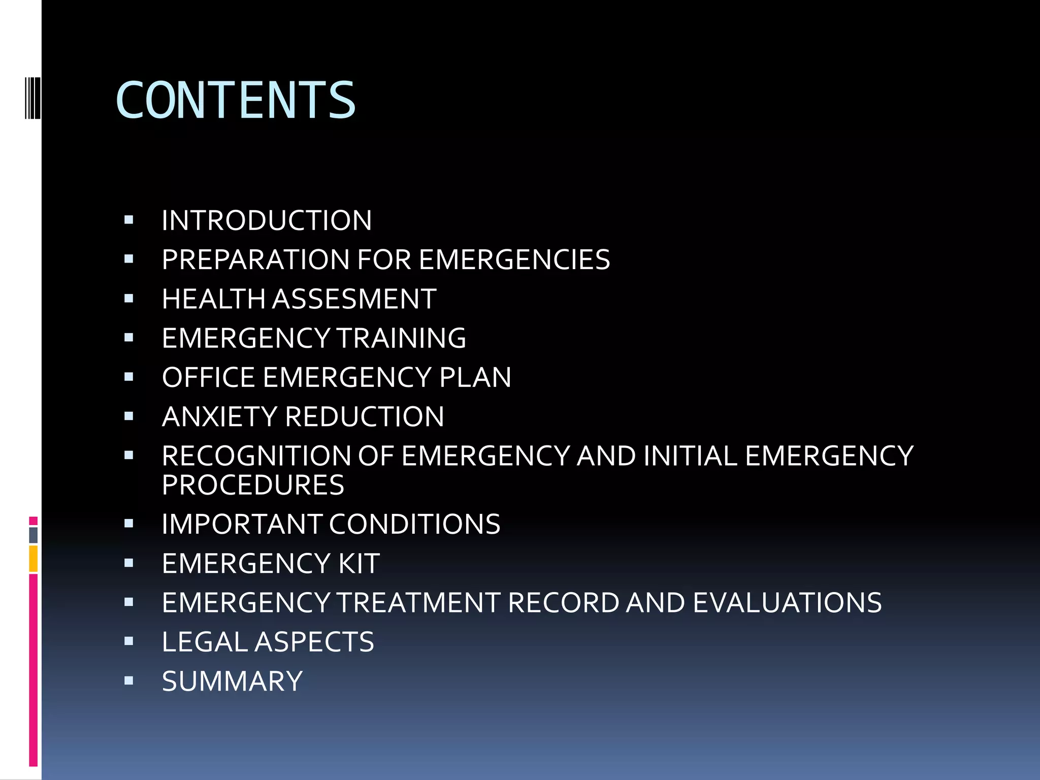 Medical emergencies in dental clinics | PPTX