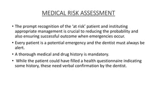 Medical emergencies in oral and maxillofacial surgeryppt | PPTX