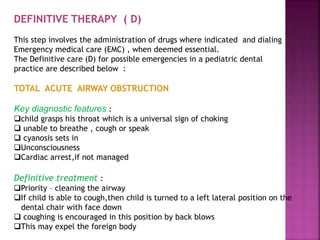 Medical emergencies in pediatric dental practice | PPTX