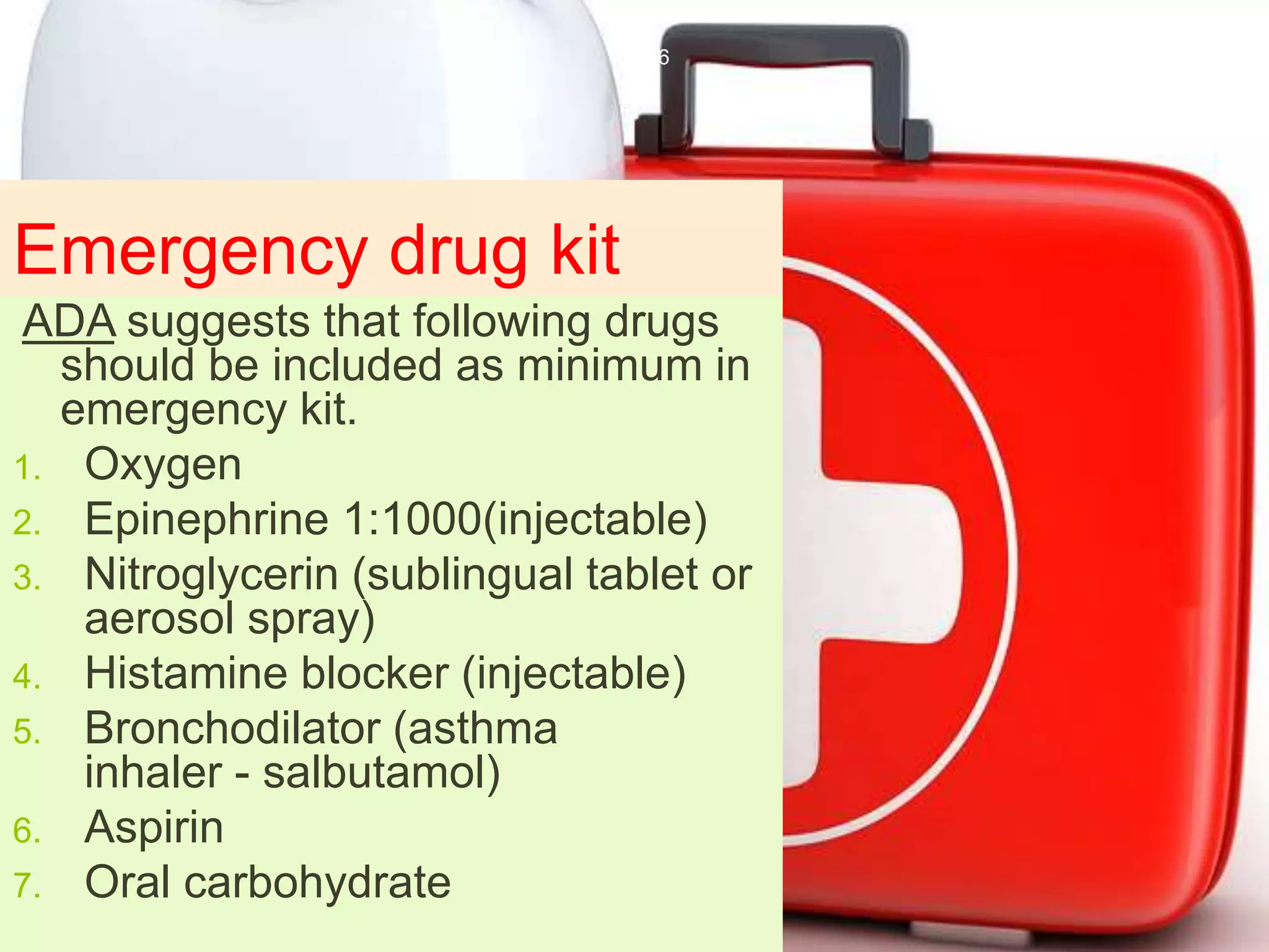 Medical emergency dental pharmacology | PPTX