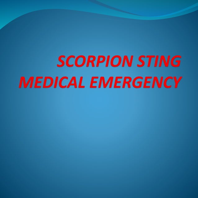 Medical emergency on scorpion sting new 4 | PDF
