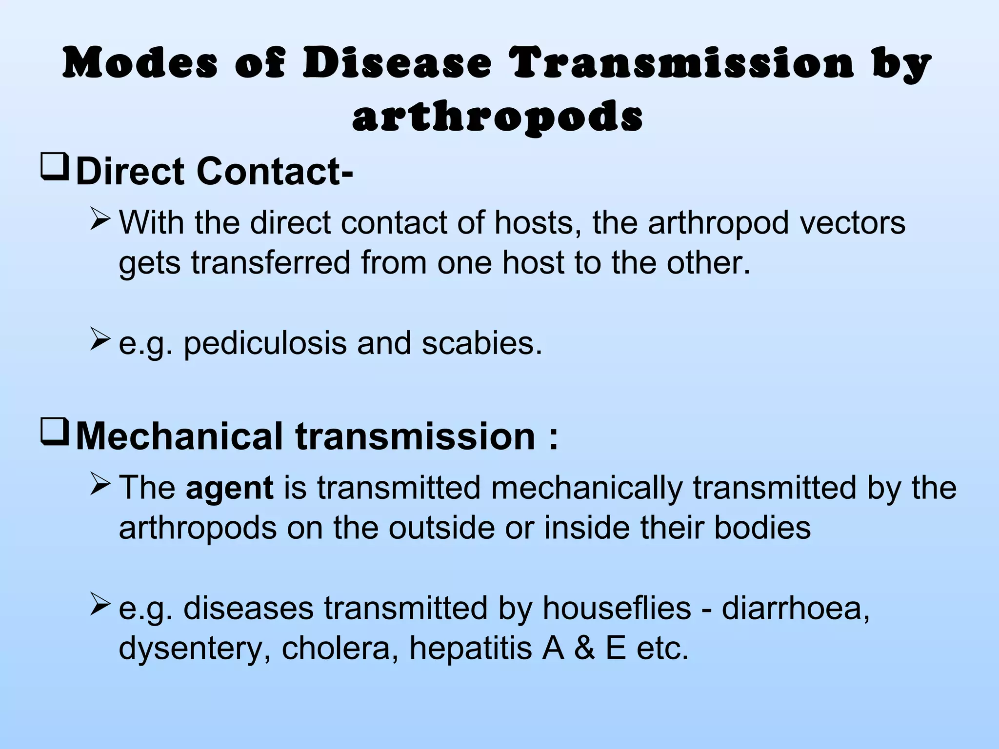 Medical entomology and vector bionomics | PPT