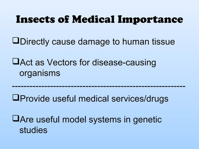 Medical entomology and vector bionomics | PPT