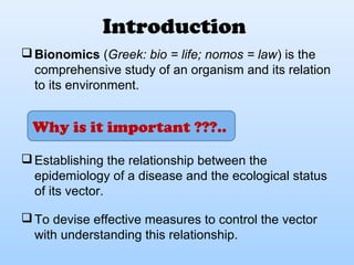 Medical entomology and vector bionomics | PPT