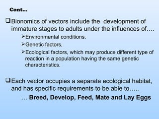 Medical entomology and vector bionomics | PPT