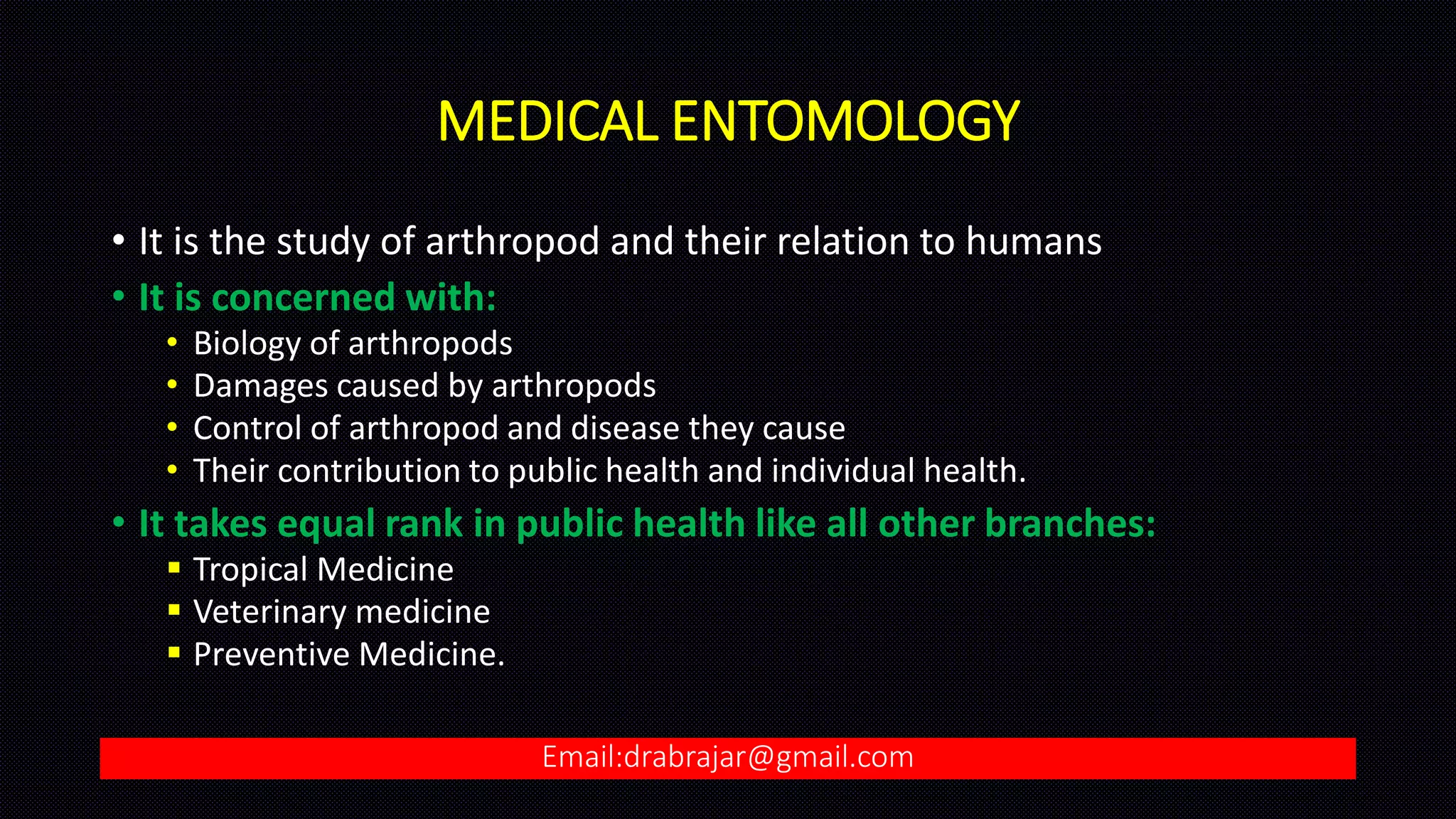 Medical entomology Lecture | PDF