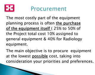 Medical equipment planning by Eng aouididi mohamed salah | PPTX
