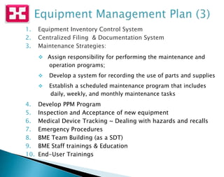 Medical equipment planning by Eng aouididi mohamed salah | PPTX
