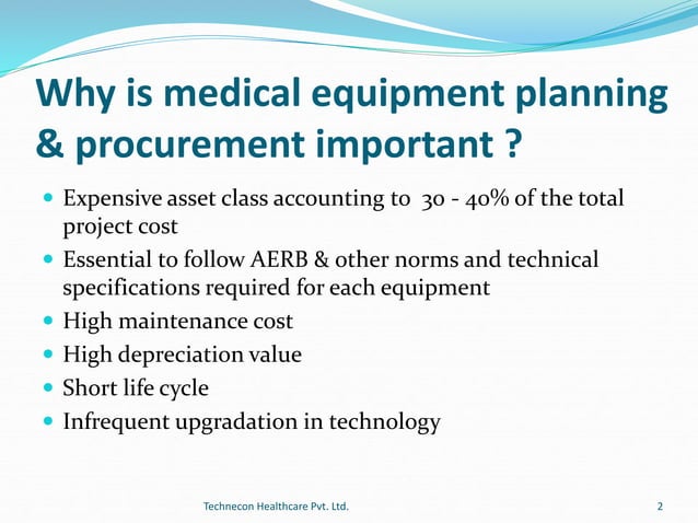 Medical Equipment Planning & Procurement | PPTX | Business | Business ...