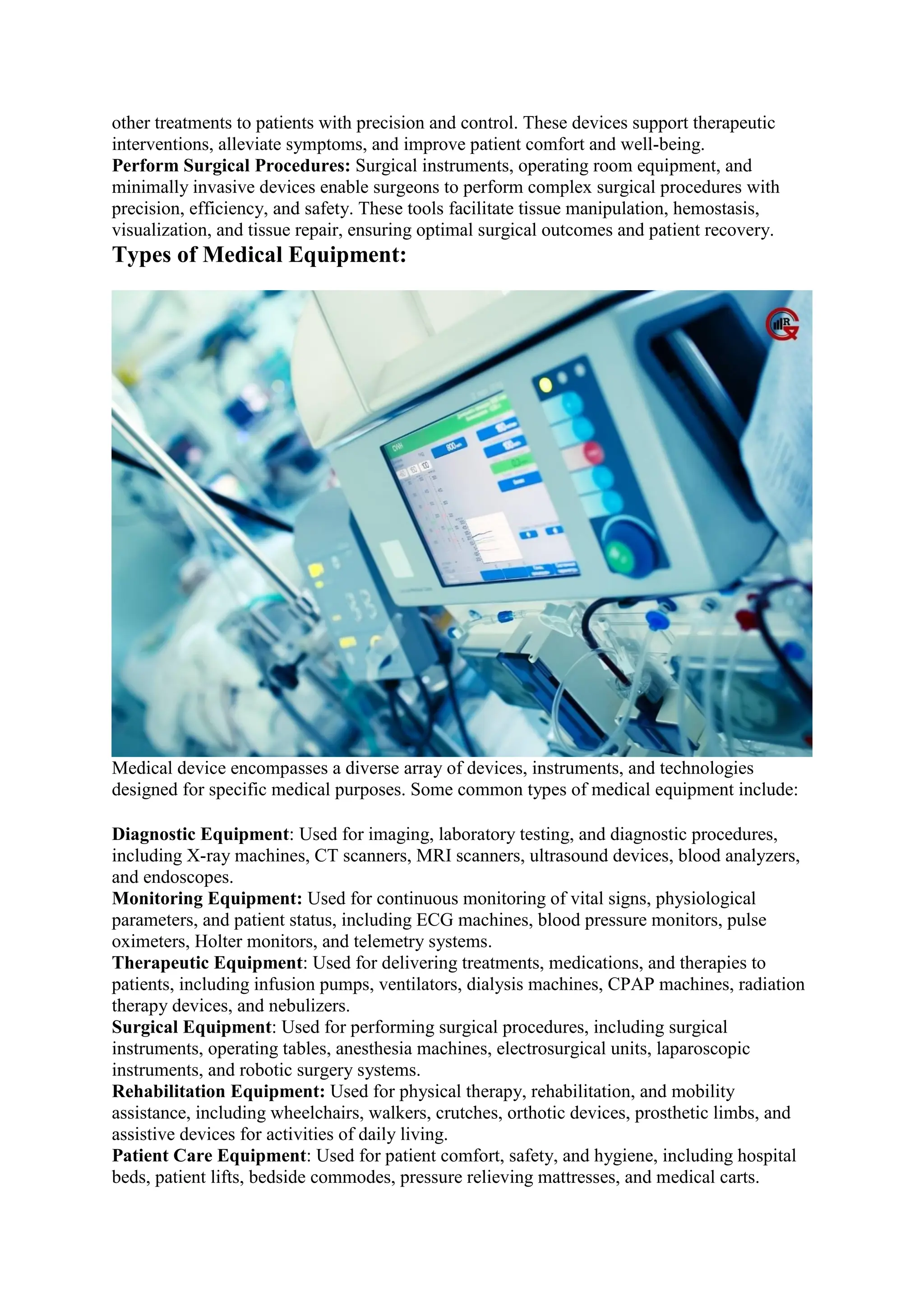 Medical Equipment: Importance, Types, Advancements and Impact | GQ ...
