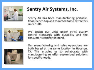 Air Purification & Fume Extraction for Medical Applications- Sentry Air ...