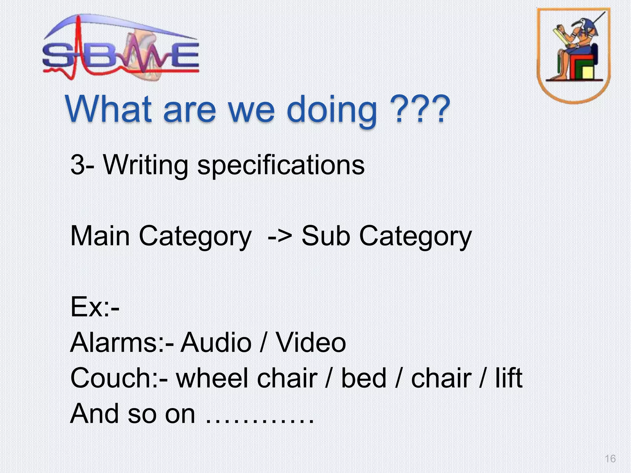 Medical equipment specifications | PPTX