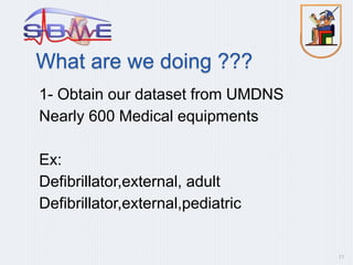 Medical equipment specifications | PPTX