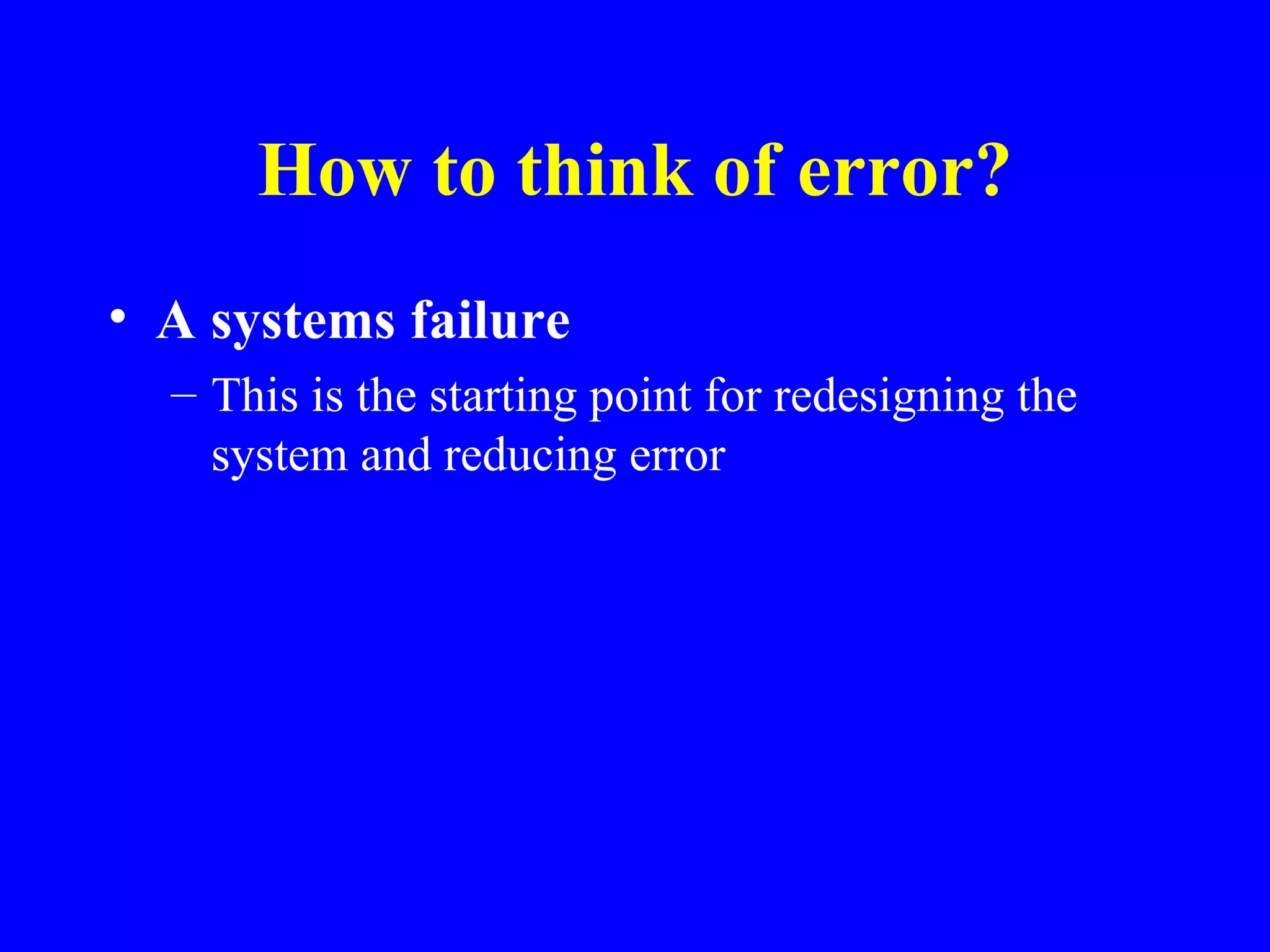 Reducing Medical Error and increasing patient safety Reducing Medical ...