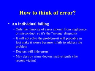 Reducing Medical Error and increasing patient safety Reducing Medical ...