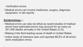 Medical errors by suhail syed | PPTX