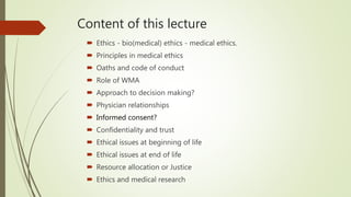 Medical ethics | PPTX | Medical Health