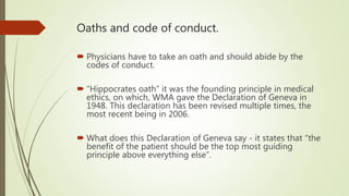 Medical ethics | PPTX | Medical Health