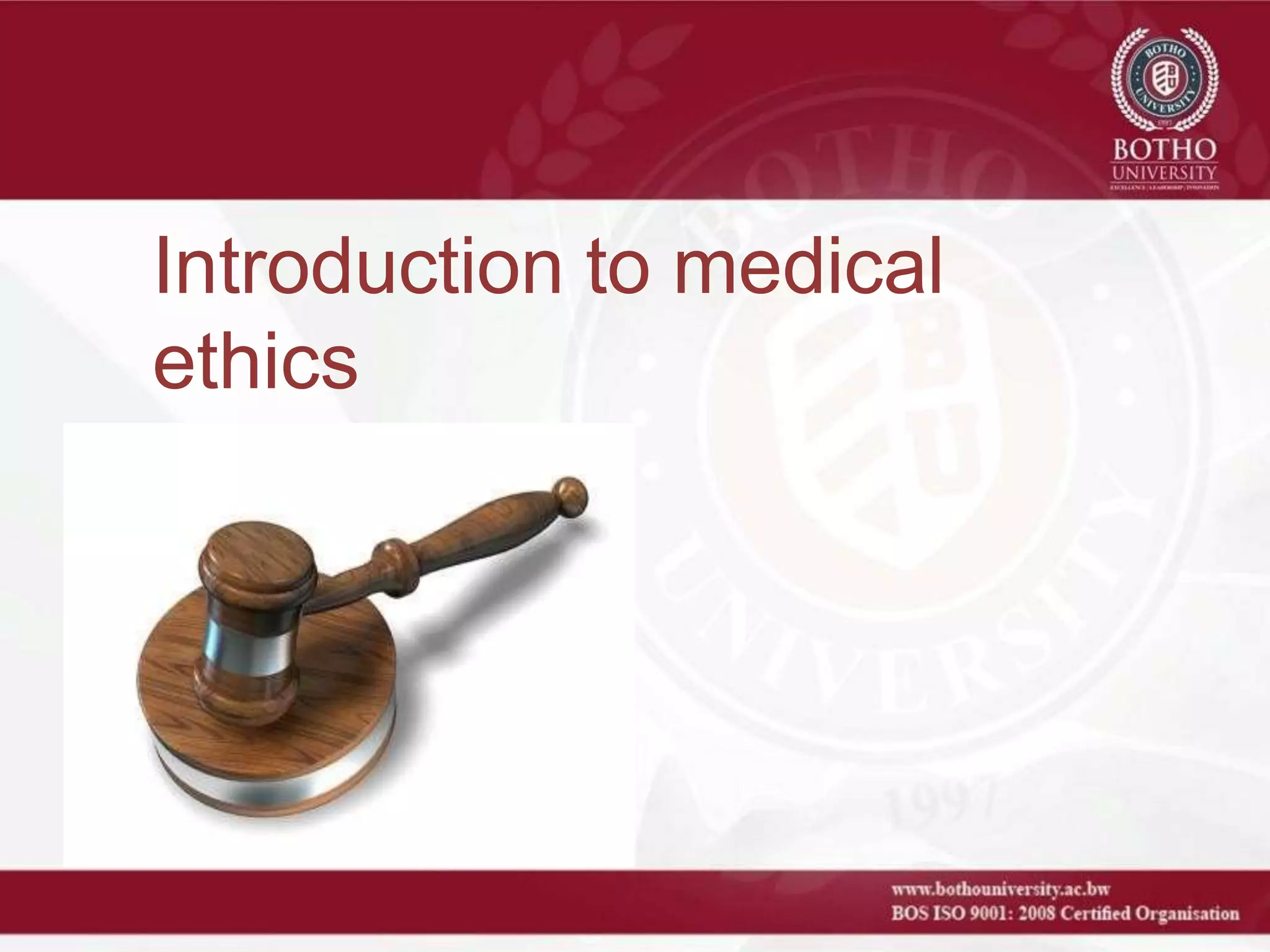 Medical ethics goal scope | PPTX