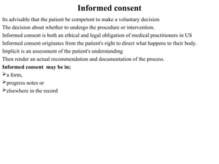 Medical ethics, Introduction to med. ethics, AHPC, Informed Consent.ppt