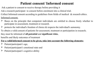 Medical ethics, Introduction to med. ethics, AHPC, Informed Consent.ppt