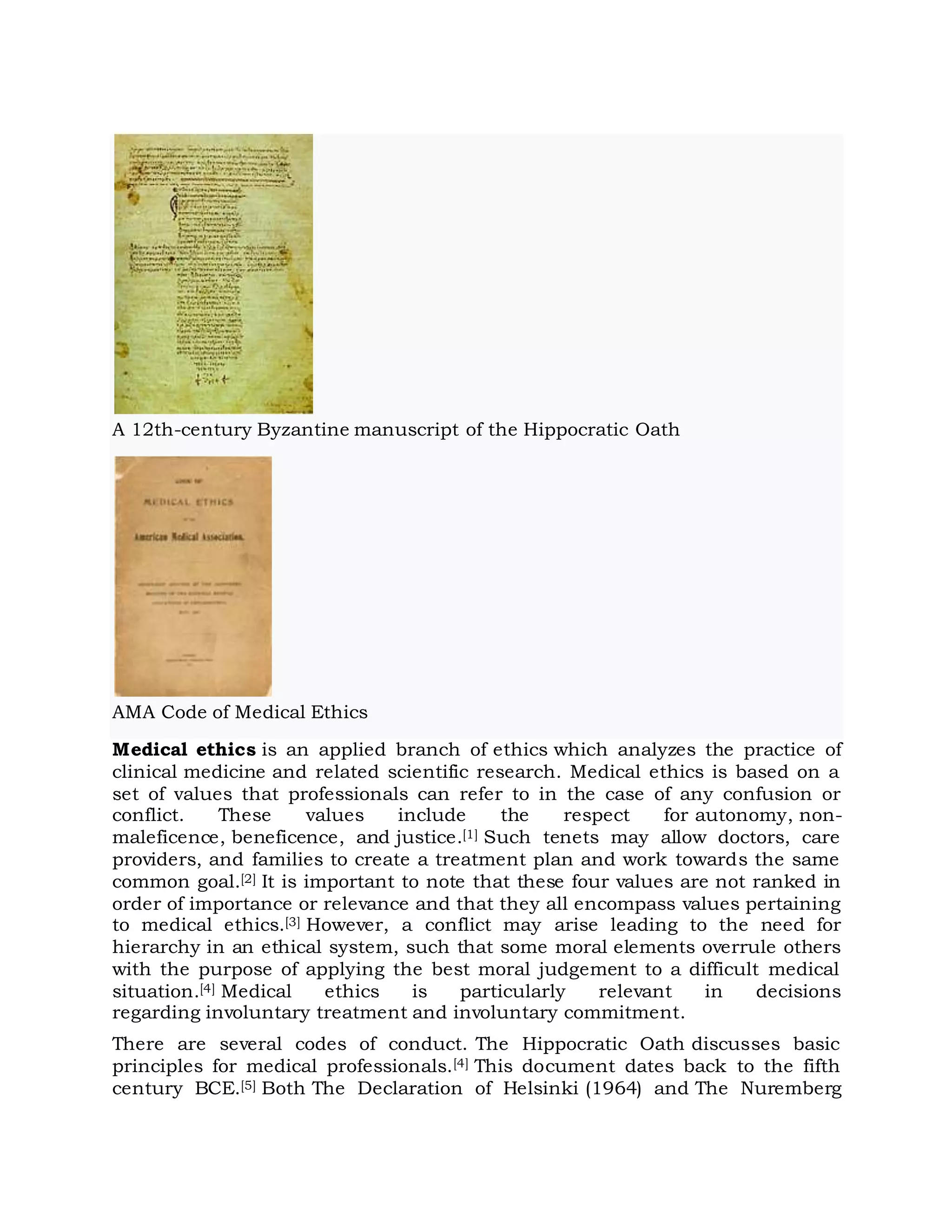 Medical ethics notes | DOCX