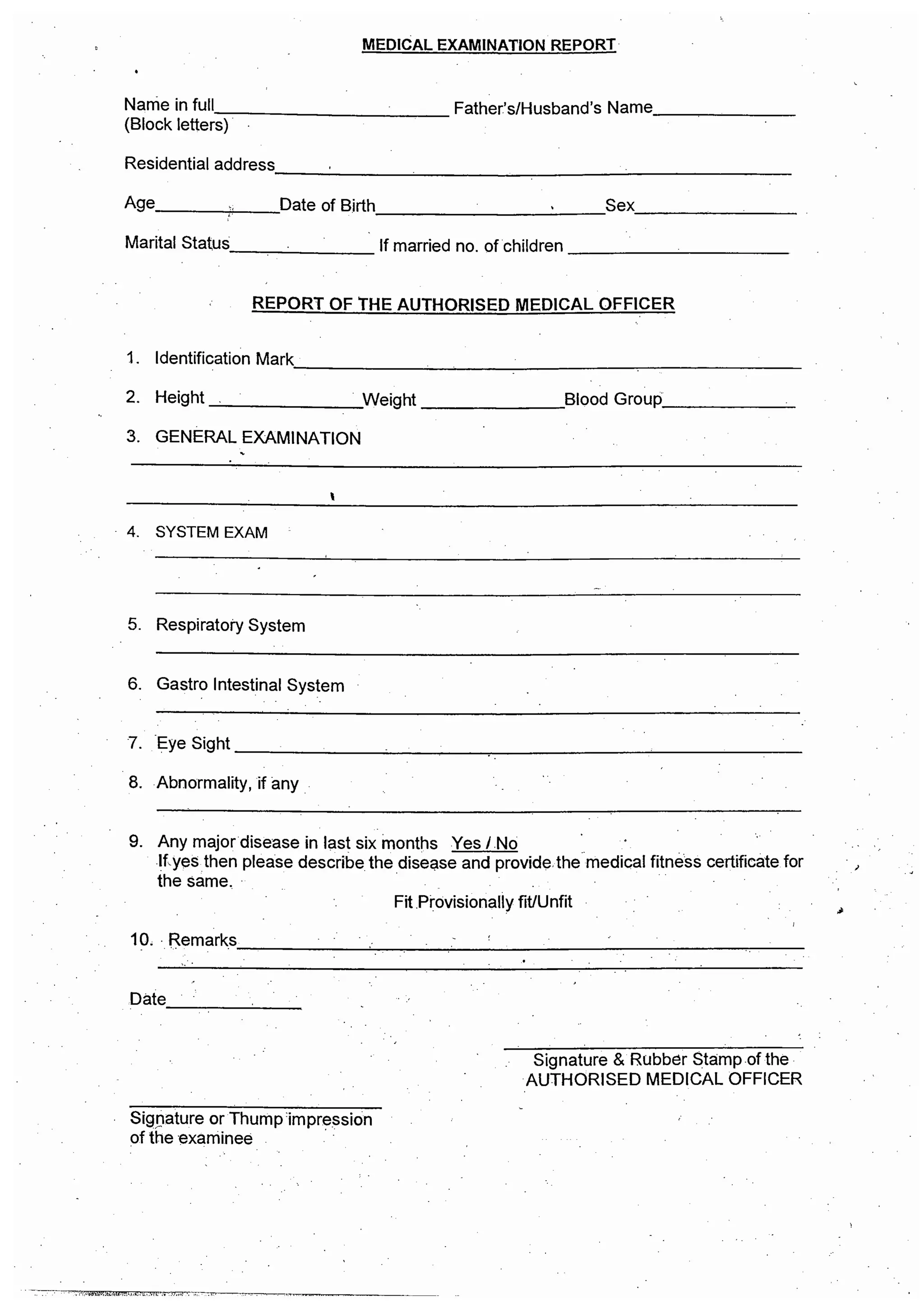 Medical form and joining documents | PDF