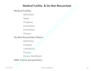Medical futility DNR | PPT