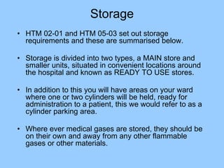 Medical gases. piped and cylinder -training | PPTX