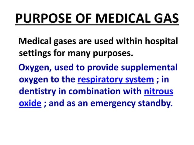 MEDICAL GASES | PPTX