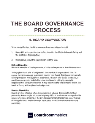 Medical Group Board Governance | PDF