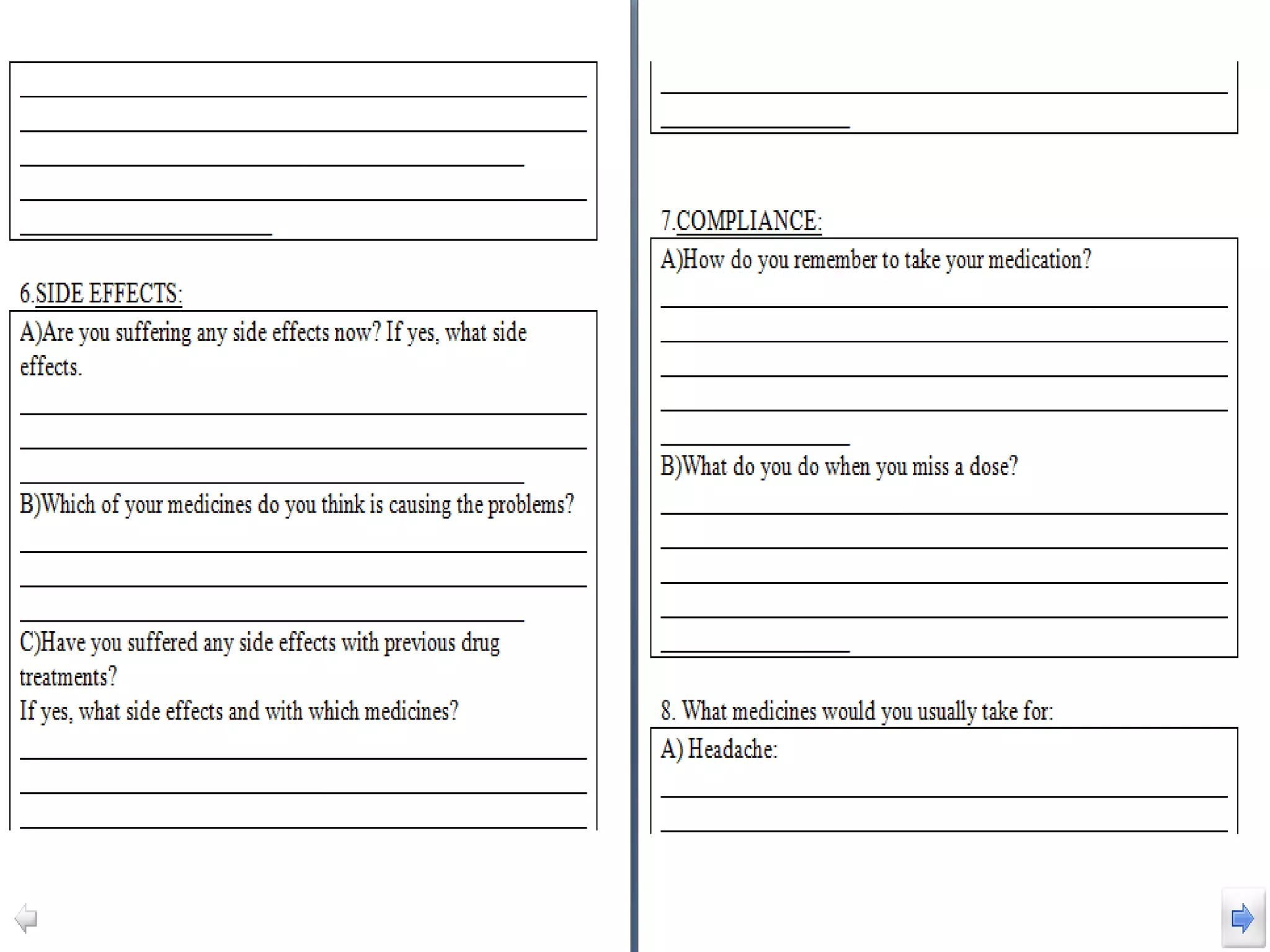 Medical history interview | PPTX