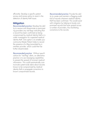 Medical Identity Theft - Electronic Medical Records | PDF