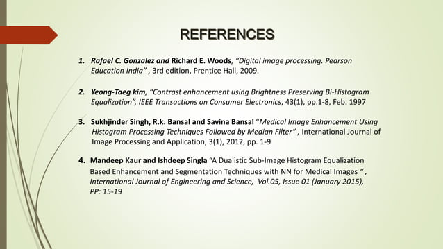 Medical image enhancement using histogram processing part2 | PPT