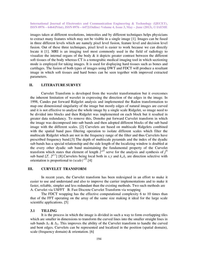 Medical Image Fusion Using Curvelet Transform 2 3 4 5 Pdf 4857