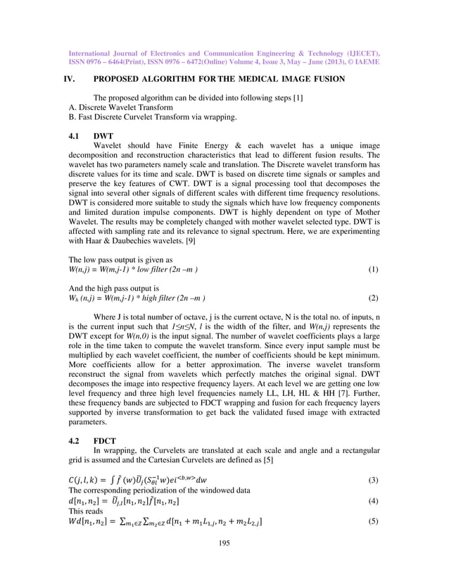 Medical Image Fusion Using Curvelet Transform 2 3 4 5 Pdf