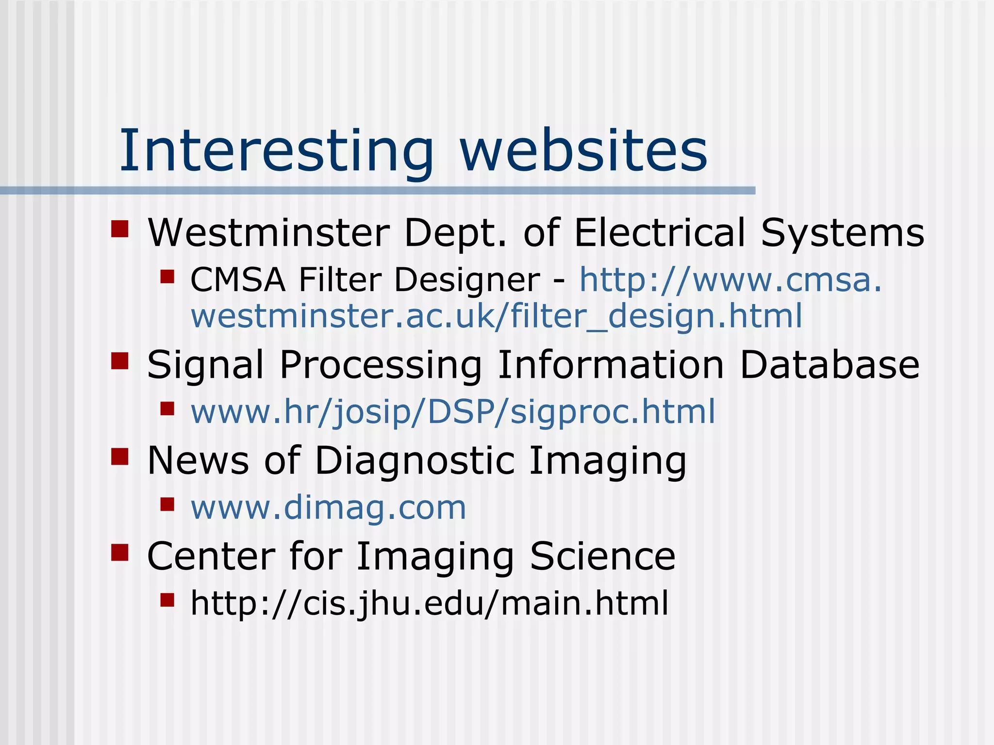 Medical image processing studies | PPT