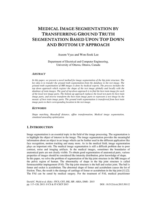Medical Image Segmentation by Transferring Ground Truth Segmentation ...