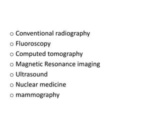 Medical imaging modalities(2) | PPTX