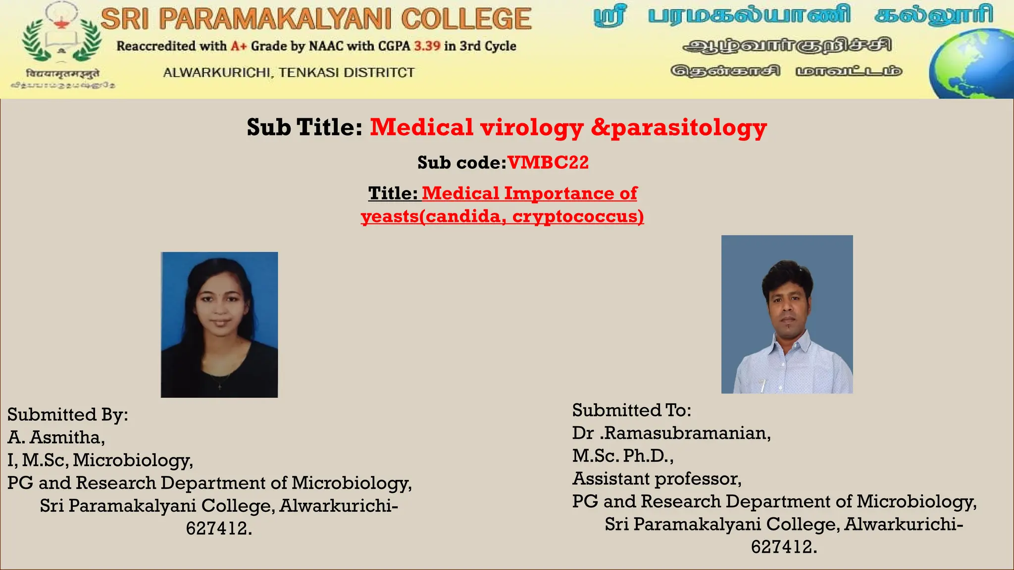 medical importance of yeast (cryptococcus neoformans & Candida albicans ...