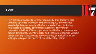 HL7 Health level 7 | PPTX