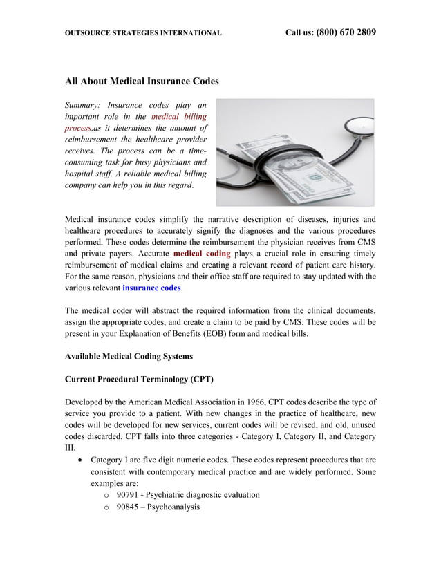 Medical insurance codes | PDF | Health Insurance | Insurance