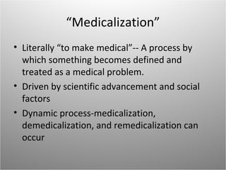 Medicalization and Stress: Challenges in Mental Health Disability | PPT ...